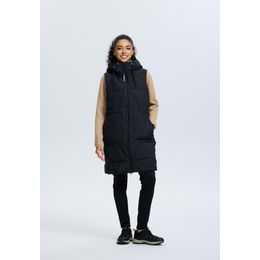 Steppweste Icepeak "AGRIA", Damen, Gr. 42, schwarz (basic schwarz), Obermaterial: 100% Polyester, Westen Steppweste