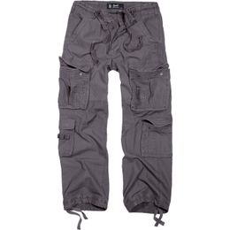 Cargohose Brandit "Brandit Herren Vintage Cargo Pants", Herren, Gr. 5XL, US-Größen, charcoal, 100% Baumwolle, loose fit, Hosen