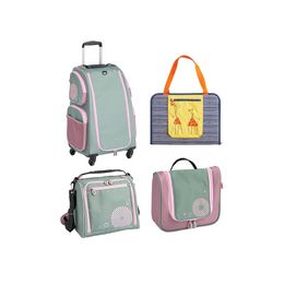 Haba koffer ' Schranktrolley 4 Rollen, Trolleytasche, Kreativtasche und Kulturbeutel ' M&auml;dchen Gr&ouml;&szlig;e S/XXL navy / hellgr&uuml;n / rosa