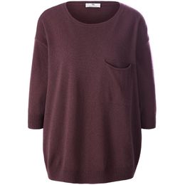 Peter Hahn - Pullover mit 3/4-Arm, rot, Gr. 42 / M - Schurwolle