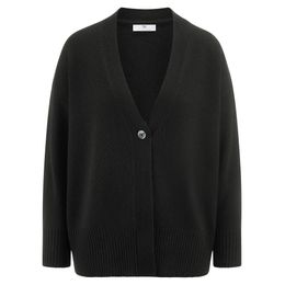 Peter Hahn - Strickjacke, schwarz, Gr. 38 / S - Schurwolle