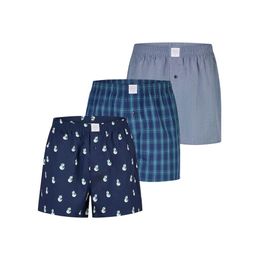 MG-1 Boxershorts 'Christmas' Herren Gr&ouml;&szlig;e L blau / navy / taubenblau