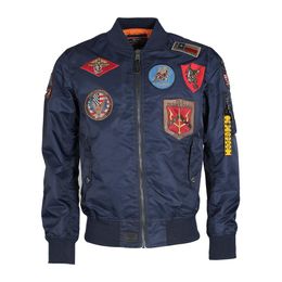 Top Gun Jacke 'TG2024001' Herren Gr&ouml;&szlig;e XXXL blau / navy / gelb / rot