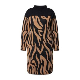 Ulla Popken Strickkleid Damen Gr&ouml;&szlig;e XXL/XXXL hellbraun / schwarz