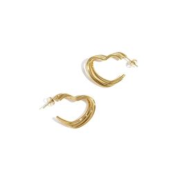 Cala Rose Ohrringe 'WAVY HEART' Damen Größe One Size gold