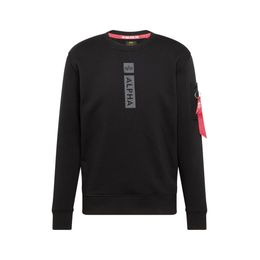 Alpha Industries Sweatshirt Herren Gr&ouml;&szlig;e XS grau / rot / schwarz