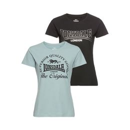 LONSDALE Shirt female size XS Jade / Black / White