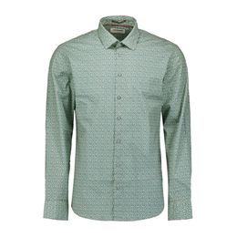 NO EXCESS Button Up Shirt male size S Beige / Turquoise / Petrol