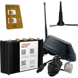 Selfsat MWR 6550 5G Cat 19 WiFi 6 WLAN Router mit SHARK 5G Dachantenne schwarz bis 3,4 Gbps - Router-Sets