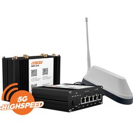 Selfsat MWR 5540 5G Cat 12 WLAN Router mit SHARK 5G Dachantenne wei&szlig; bis 2,6 Gbps - Router-Sets