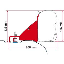 Fiamma F45s Halterungskit Ducato Jumper Boxer Hochdach ab 2006 L3H2 - Ersatzteile Fiamma Vorzelte