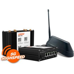 Selfsat MWR 5540 5G Cat 12 WLAN Router mit SHARK 5G Dachantenne schwarz bis 2,6 Gbps - Router-Sets