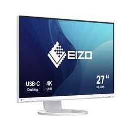 EIZO FlexScan EV2740S-WT, LED-Monitor 68.5 cm (27 Zoll), wei&szlig;, UltraHD/4K. IPS, USB-C, HDMI, DP, USB-Hub
