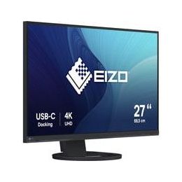 EIZO FlexScan EV2740S-BK, LED-Monitor 68.5 cm (27 Zoll), schwarz, UltraHD/4K. IPS, USB-C, HDMI, DP, USB-Hub
