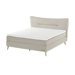 SKAGEN STUDIO Boxspringbett - beige - Materialmix - 194 cm - 123 cm - M&ouml;bel Kraft