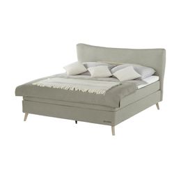 SKAGEN STUDIO Boxspringbett - grau - Materialmix - 194 cm - 123 cm - M&ouml;bel Kraft