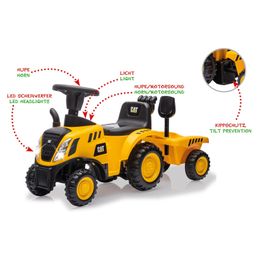 Jamara Rutscher Caterpillar Traktor mit Anhänger gelb 2in1
