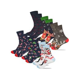 Lee Cooper Socken 'Weihnachtssocken' Damen Gr&ouml;&szlig;e 39/42 bunt