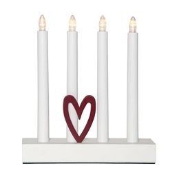STAR TRADING LED-Fensterleuchter "Hilma" in Wei&szlig;/ Rot - (B)22 x (H)24,5 cm - 11% | Lichterketten-dekobeleuchtung