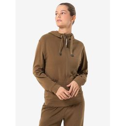 super.natural Sweatjacke "Solution" in Hellbraun - 72% | Gr&ouml;&szlig;e S | Damen-sweatshirts-jacken