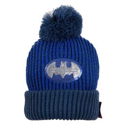 Batman Bommelmütze "Batman" in Blau - 63% | Größe 52 cm | Kindermuetzen