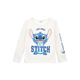 Lilo and Stitch Lilo & Stitch Longsleeve "Lilo & Stitch" in Wei&szlig; - 80% | Gr&ouml;&szlig;e 104 | Kinder-longsleeves