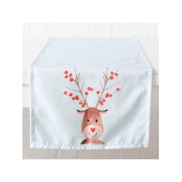 Boltze Tischl&auml;ufer "Fynn" in Hellblau/ Hellbaun - (L)140 x (B)40 cm - 18% |