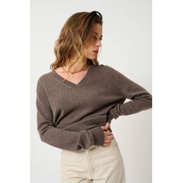 AUTHENTIC CASHMERE Kaschmir-Pullover "Gardorina" in Braun - 56% | Gr&ouml;&szlig;e XXL | Damen-pullover-cardigans