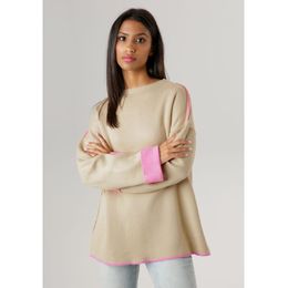 Aniston Pullover in Sand - 74% | Gr&ouml;&szlig;e 46 | Damen-pullover-cardigans
