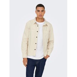 Only & Sons ONLY & SONS Hemd "Times" in Beige - 46% | Gr&ouml;&szlig;e M | Herren-plussize