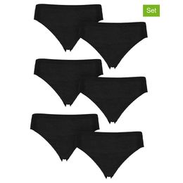 Petite Fleur 6er-Set: Slips in Schwarz - 46% | Gr&ouml;&szlig;e 40 | Damen-unterteile