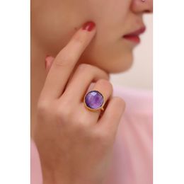 Pierres delicates Vergold. Ring mit Edelstein - 72% | Schmuck