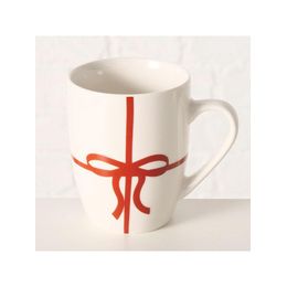 Boltze Tasse "Presenti" in Wei&szlig;/ Rot - 350 ml - 12% | Gedeckter-tisch