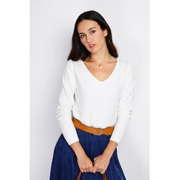 ASSUILI Pullover in Wei&szlig; - 75% | Gr&ouml;&szlig;e 36 | Damen-pullover-cardigans