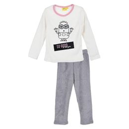 Minions Pyjama "Minions" in Weiß/ Grau - 50% | Größe 128 | Kinder-waesche