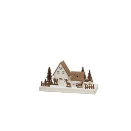 Konstsmide LED-Dekoleuchte "House" in Weiß/ Braun - (B)28 x (H)14 x (T)11 cm - 50% | Lichterketten-dekobeleuchtung
