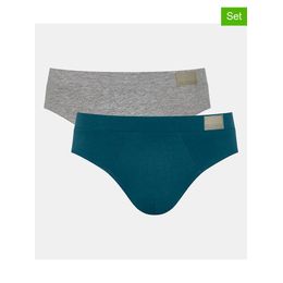 Sloggi 2er-Set: Slips in Grau/ Blau - 45% | Gr&ouml;&szlig;e M | Herren-waesche