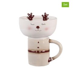 Clayre & Eef Clayre & Eef 2tlg. Set: Tasse in Beige - 30% | Gedeckter-tisch