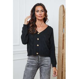 So Cachemire Cardigan "Laem" in Schwarz - 63% | Gr&ouml;&szlig;e M | Damen-pullover-cardigans