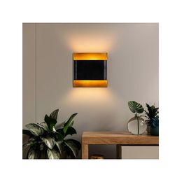 Opviq Wandleuchte "Bera" in Schwarz/ Gold - (B)25 x (H)25 cm - 60% | Wandleuchten