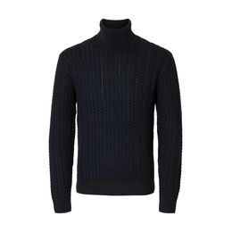 Selected Homme Rollkragenpullover in Dunkelblau - 51% | Gr&ouml;&szlig;e XL | Herren-plussize