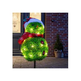 Profiline Solar-Gartenstecker "Snowman" in Grün - (H)80 x Ø 15 cm - 46% | Gartendeko