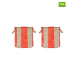 OYOY living design 2er-Set: Aufbewahrungskörbe "Kara" in Rot - (H)32 x Ø 32 cm - 57% | Kisten-koerbe
