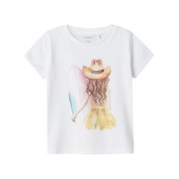 name it Shirt "Hattie" in Wei&szlig;/ Bunt - 30% | Gr&ouml;&szlig;e 104 | Kinder-oberteile