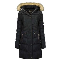 Geographical Norway Wintermantel "Badonna" in Schwarz - 65% | Gr&ouml;&szlig;e L | Damenjacken