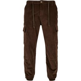 Urban Classics Herren Jogginghose "Urban Classics Herren Corduroy Cargo Jogging Pants"schwarzolive, Gr. M, unifarben, 98% Baumwolle, 2% Elasthan,