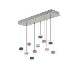 Musterring Led-H&auml;ngeleuchte Musterring, Anthrazit, Transparent, Grauwei&szlig;, Aprikose, Metall, Kunststoff, warmwei&szlig;, kaltwei&szlig;, tageslichtwei&szlig;, 30x200x114 cm, Farben fixierbar, Lampen & Leuchten, Innenbeleuchtung, H&auml;ngelampen, Pendelleuchten