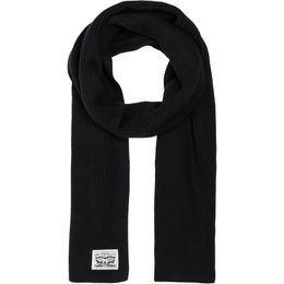 Levi's Modeschal LEVI'S "BACK PATCH SCARF", Herren, schwarz, Strick, Baumwolle, unifarben, Modetücher, Unisex