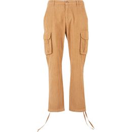 Cargohose 2Y STUDIOS "2Y Studios Luki Cord Cargo Pants", Herren, Gr. 32, Normalgrößen, sand, 100% Baumwolle, unifarben, relaxed fit, Hosen