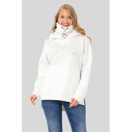 Cipo & Baxx Kapuzenpullover CIPO & BAXX "SWEATSHIRT", Damen, Gr. L, beige (ecru), 70% Baumwolle, 30% Polyester, unifarben, Basic, regular fit, Pullover Kapuzenpullover, ein sportlich-l&auml;ssiges Kleidungsst&uuml;ck